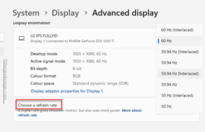 Black Screen after altering changing the refresh rate: Fix