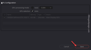 Unsupported GPU Processing Mode issue in DaVinci Resolve