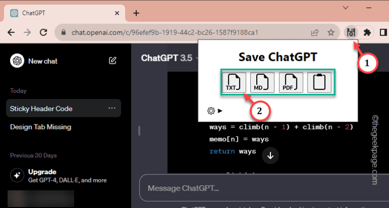How to save ChatGPT conversations as PDF, HTML or PNG