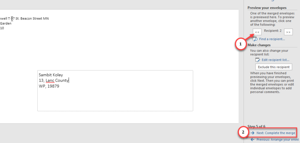 How To Mail Merge Envelopes In Microsoft Office 365
