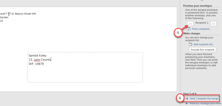 How to Mail Merge Envelopes in Microsoft Office 365