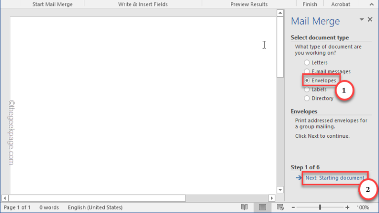 How to Mail Merge Envelopes in Microsoft Office 365