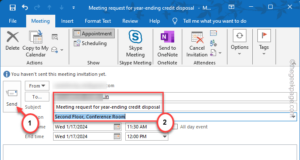 How to create meeting request in MS Outlook