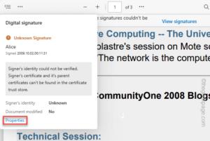 How to enable and validate signature for PDF in Microsoft Edge