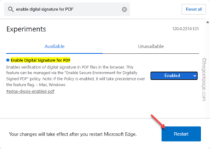How to enable and validate signature for PDF in Microsoft Edge