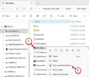 How to fix EOS Utility not recognizing your camera in Canon camera