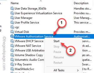 How to fix the VMWare Authorization service is not running
