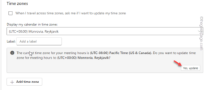 Microsoft Teams displays the wrong time zone : Fix