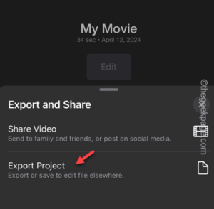 An error occurred during export in iMovie : Fix