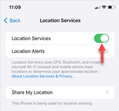 Location not available on iPhone: Fix