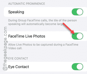 FaceTime photos must be enabled both devices to use this feature