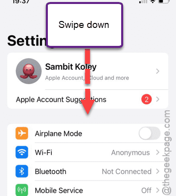 Search bar missing from iPhone settings - Fix