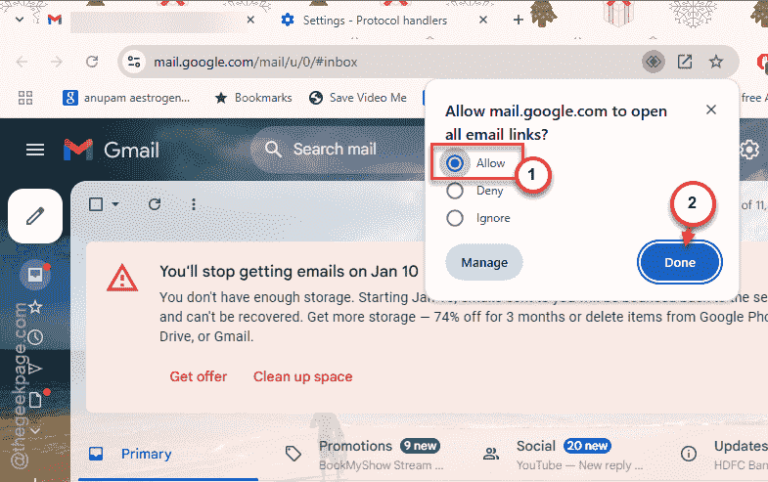 Fix Email links so they open in Gmail on the Google Chrome