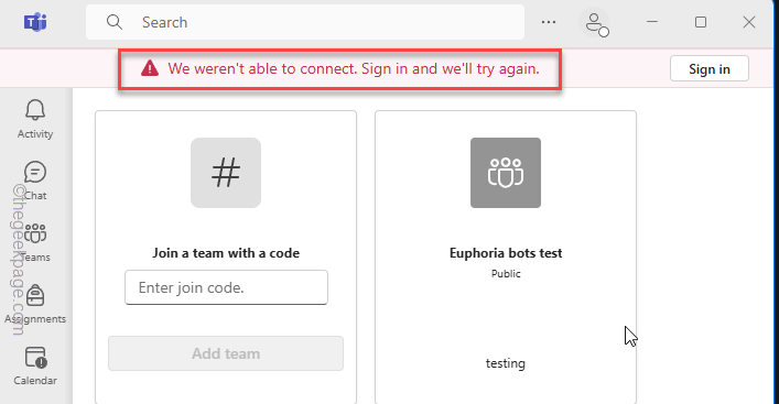 MS Teams could not connect to the internet while the internet is ...