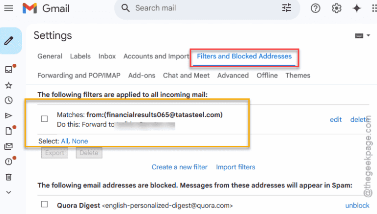 How to auto forward emails from a sender to another email on Gmail