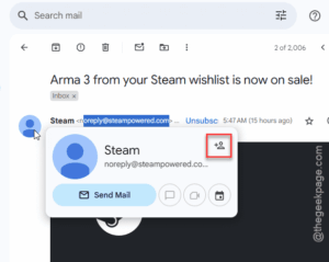 How to add an email to safe sender list on Gmail