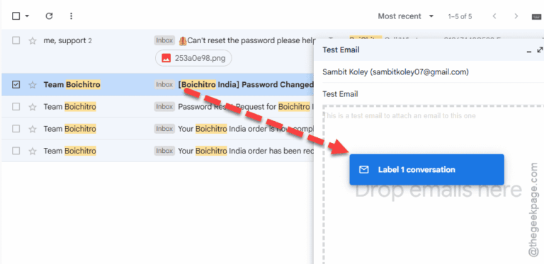 How to attach an email to another email