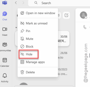 Hide Teams option is missing from Microsoft Teams - How to fix