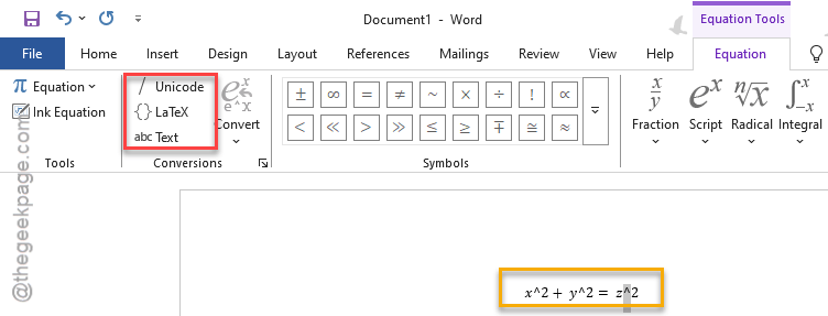 Microsoft Word Equation not converting to professional format - How to fix