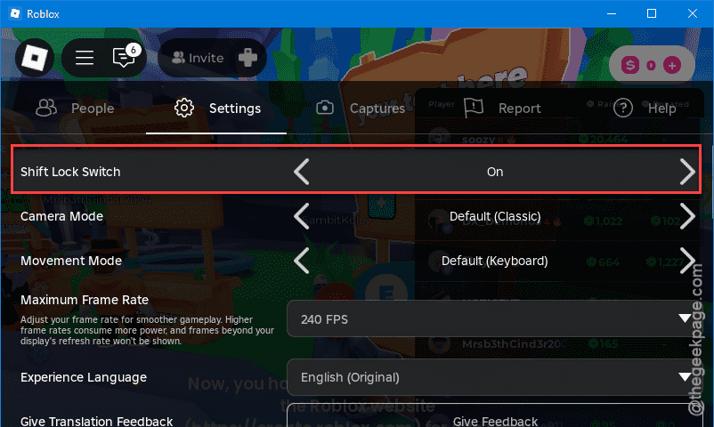 Roblox Shift Lock is Not Working - How to fix