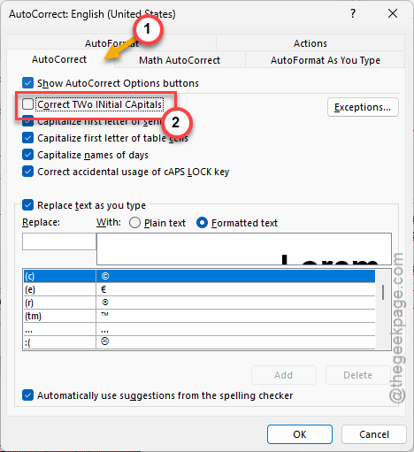 Auto Correct and Math Auto Correct Conflicts in Word - How to Fix